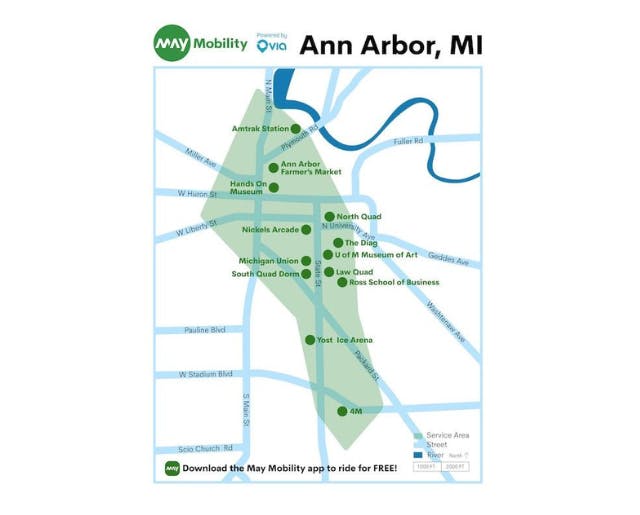 A2GO autonomous shuttle service launches in Ann Arbor… | May Mobility